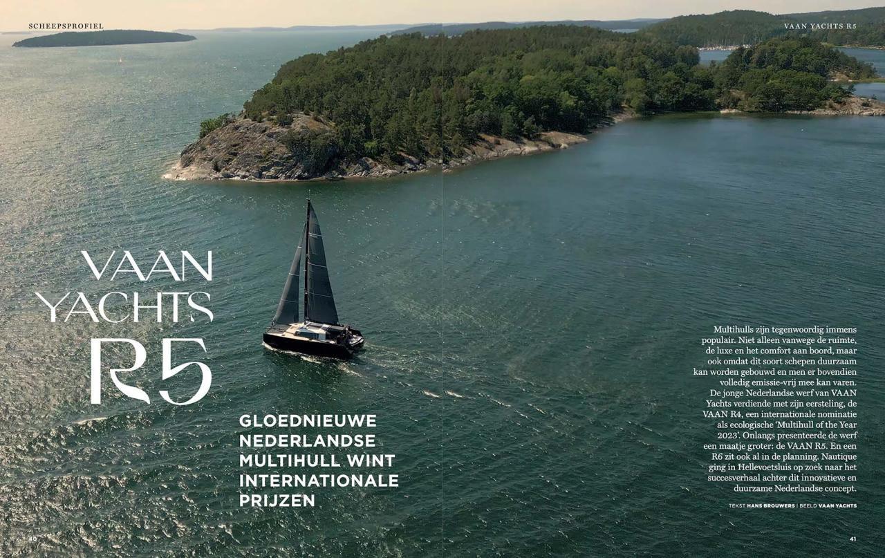 Vaan R5 review by Nautique Magazine - Vaan Yachts